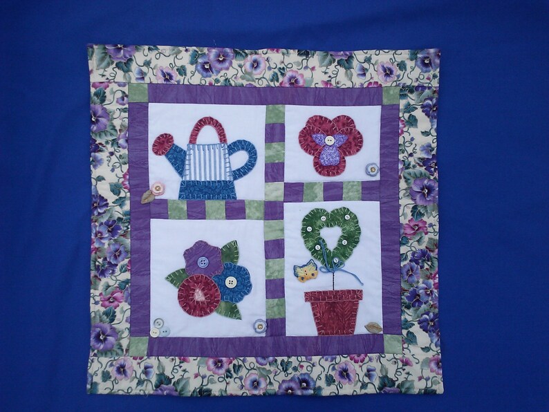 Spring Flowers Mini-wall Quilt PDF Pattern Spring Wall | Etsy