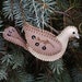 Handmade Wool Felt Dove Ornament: Embroidered Bird Decoration - Etsy