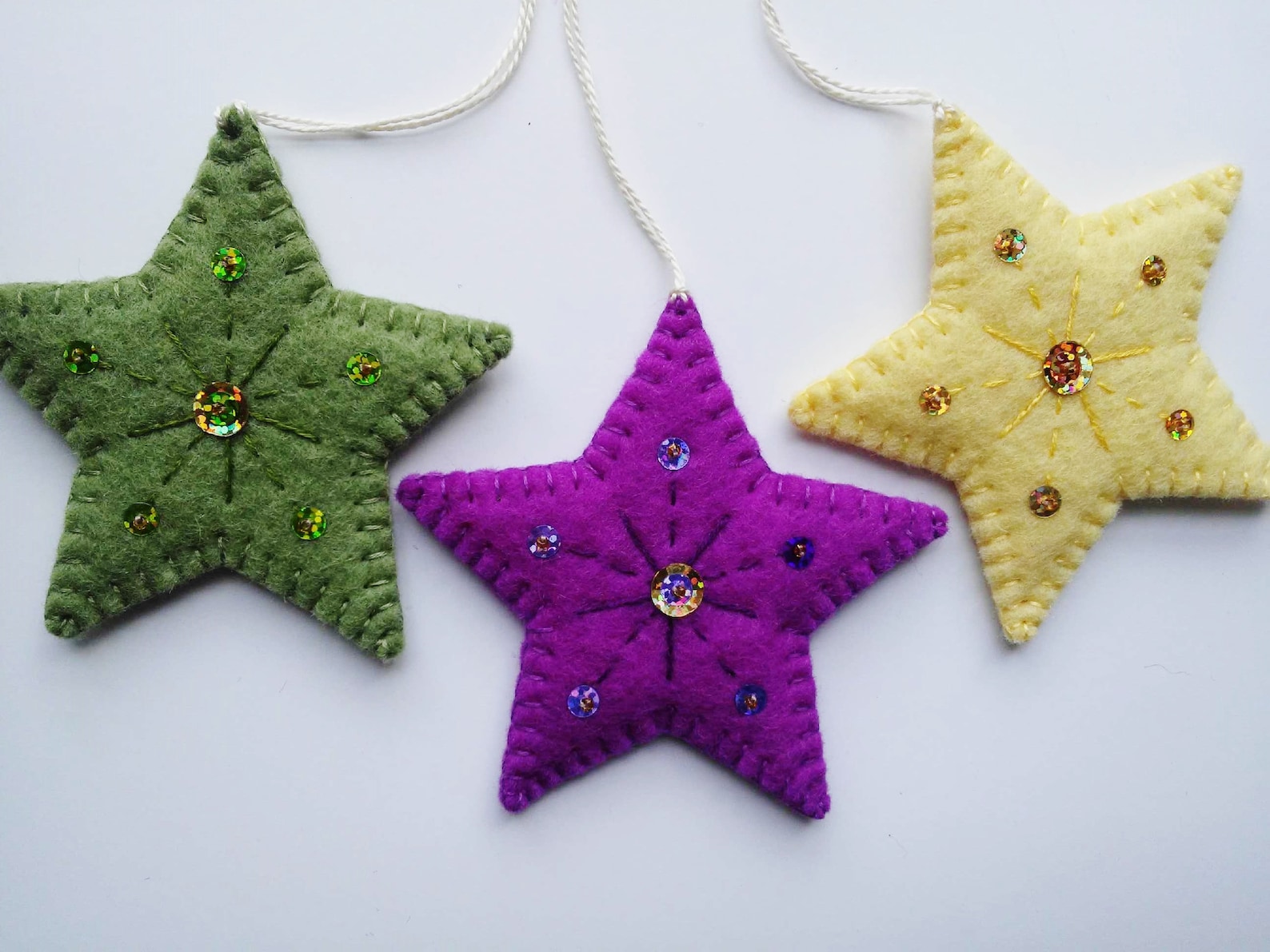 Embroidered Felt Star Sewing Pattern Felt Star Tutorial - Etsy