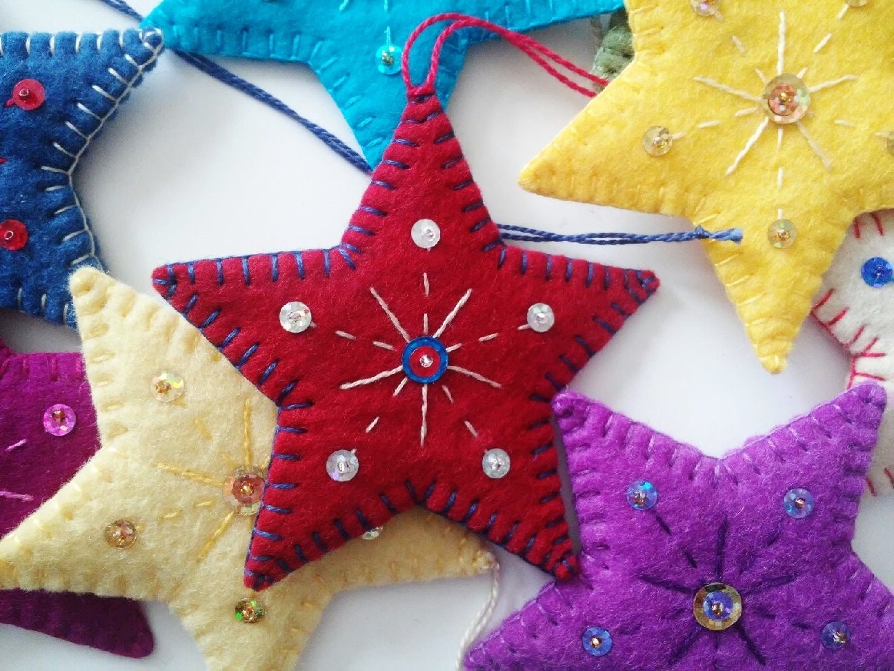 Embroidered Felt Star Ornament Sewing Pattern (PDF) - Etsy