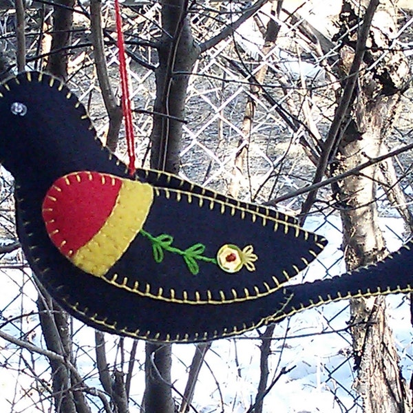 Felt Bird Ornament - Etsy