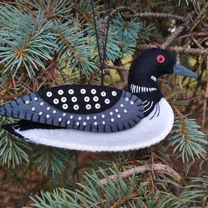 Common Loon Merino Wool Felt Ornament - Etsy