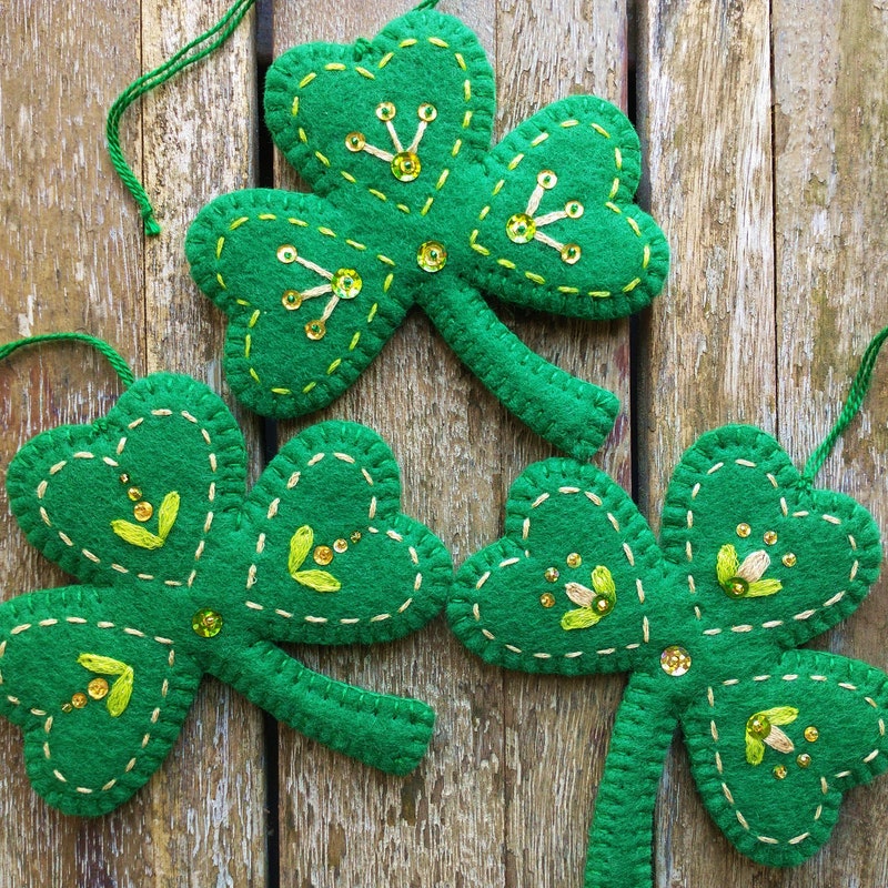 Embroidered Shamrock - Etsy