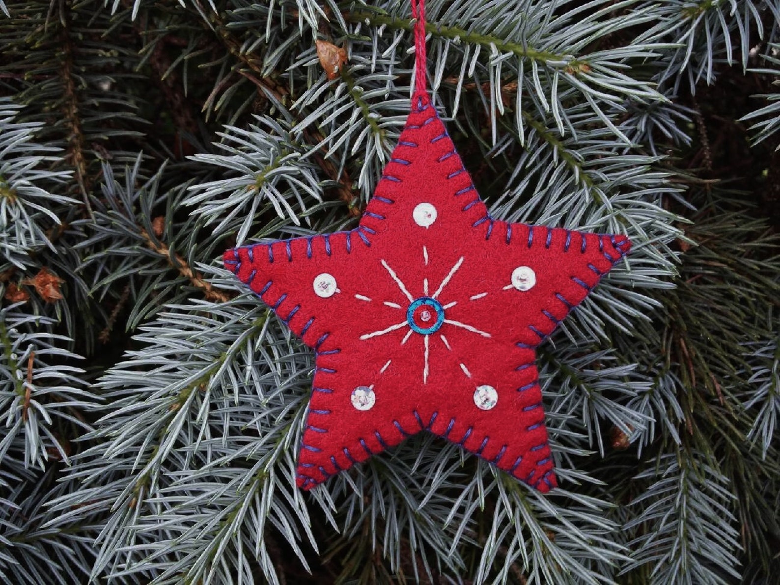 Embroidered Felt Star Ornaments Patriotic Stars Folk Art 4th - Etsy
