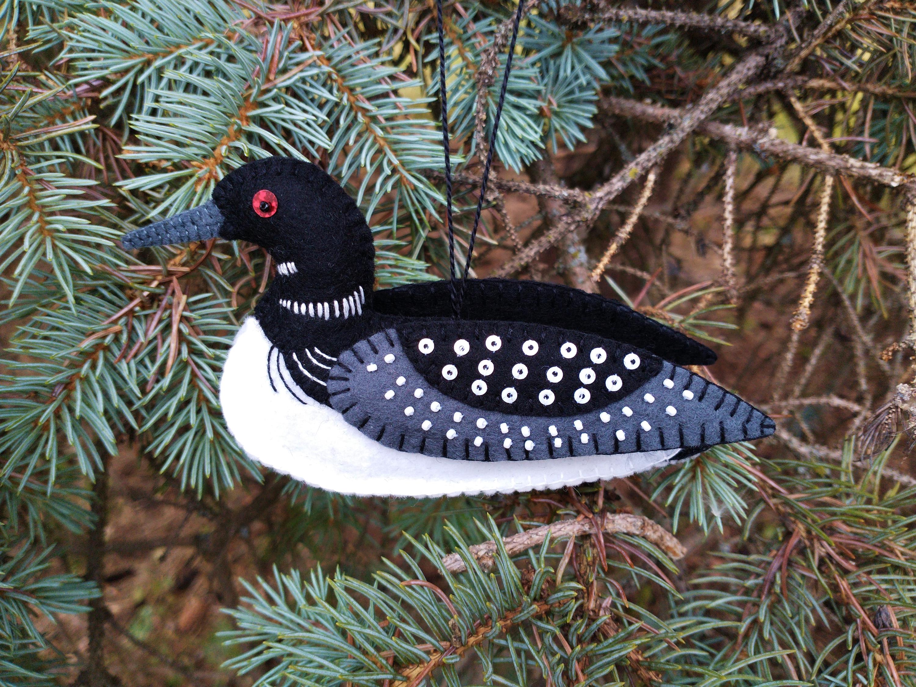 Sewing Pattern Download to Make a Wool Felt Common Loon Ornament - Etsy