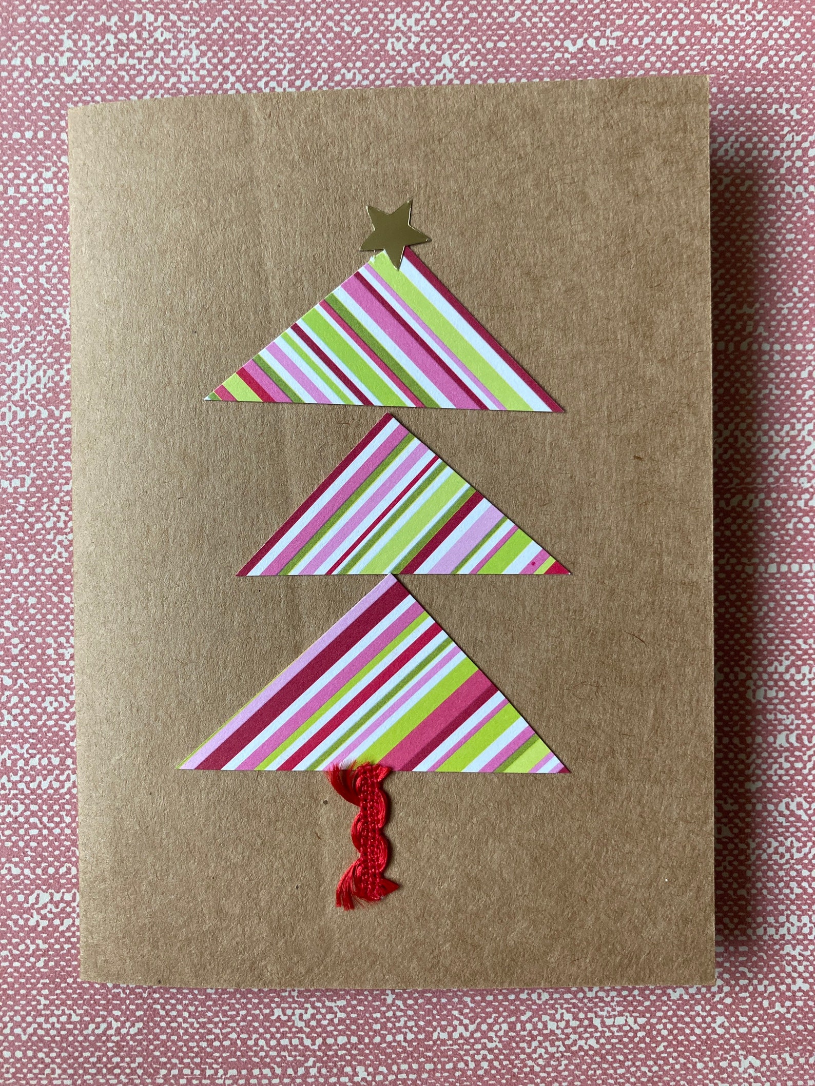 Christmas Tree Thank You Card Set of 3 - Etsy