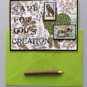 Earth Day Card Handmade * Care for Gods Creation Card * Environmental ...