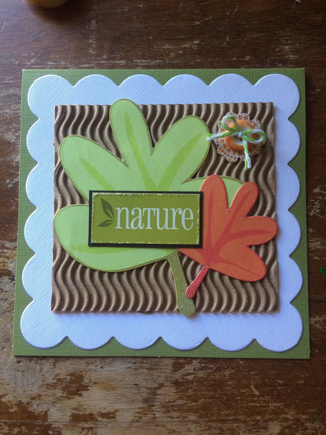 Cute Handmade Nature Card * Earth Day Card Handmade * Tree Leaf Card ...