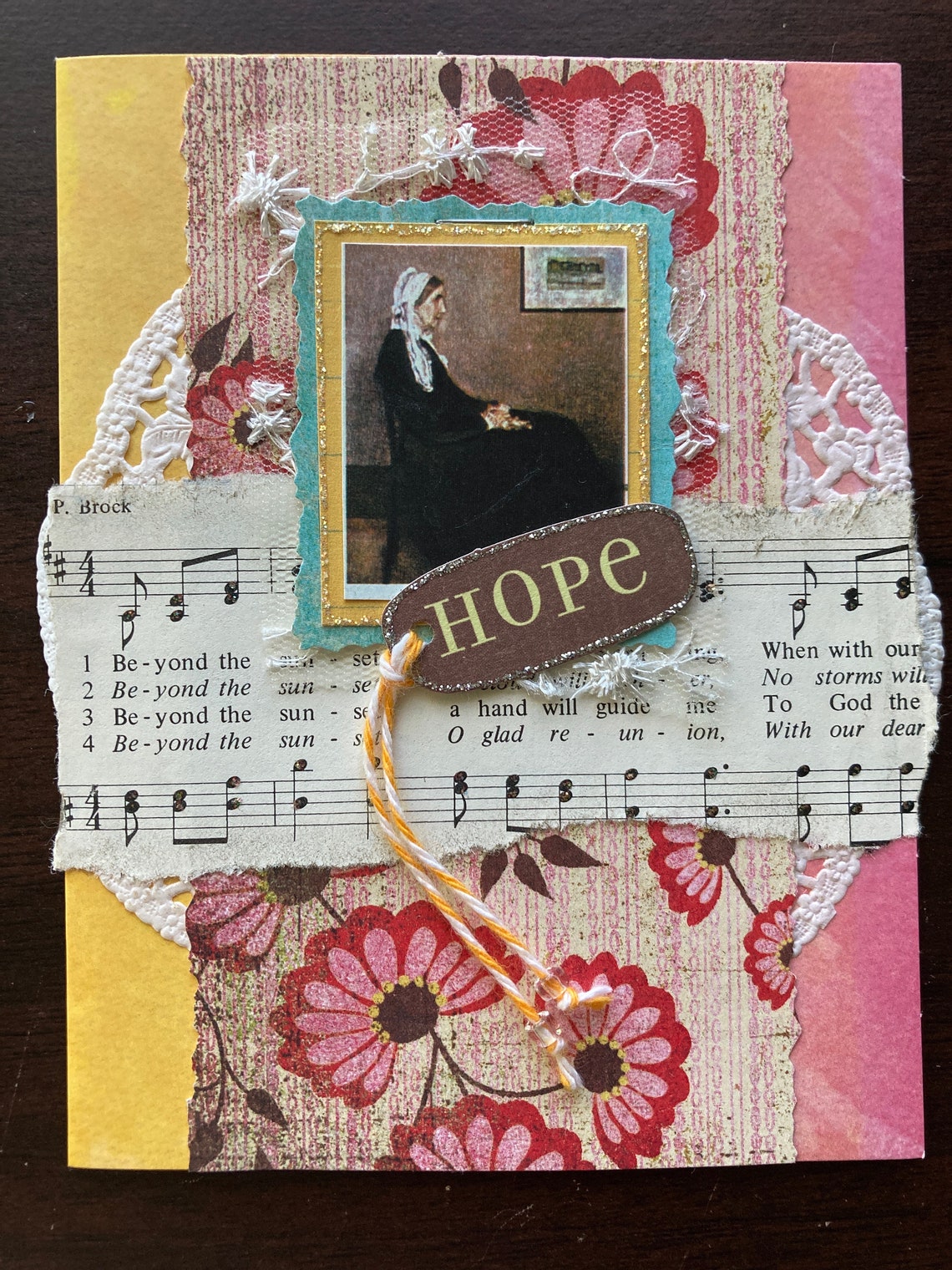 Whistler’s Mother Hope Collage Art Card - Etsy