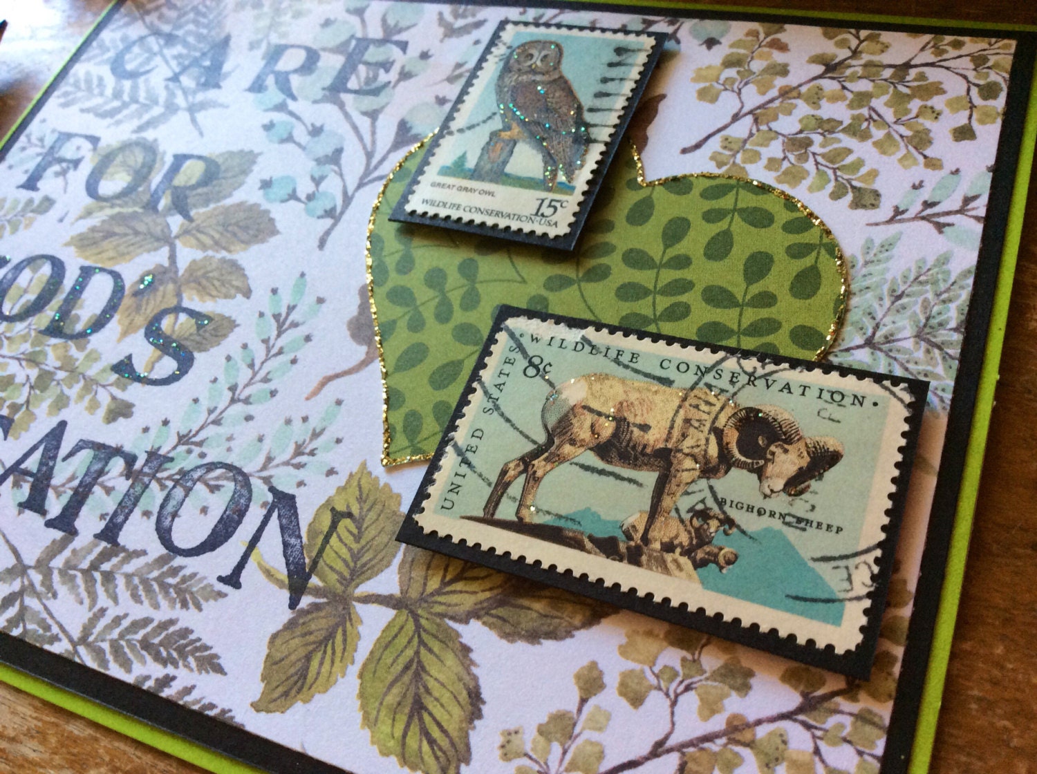 Earth Day Card Handmade Care for Gods Creation Card Environmental ...