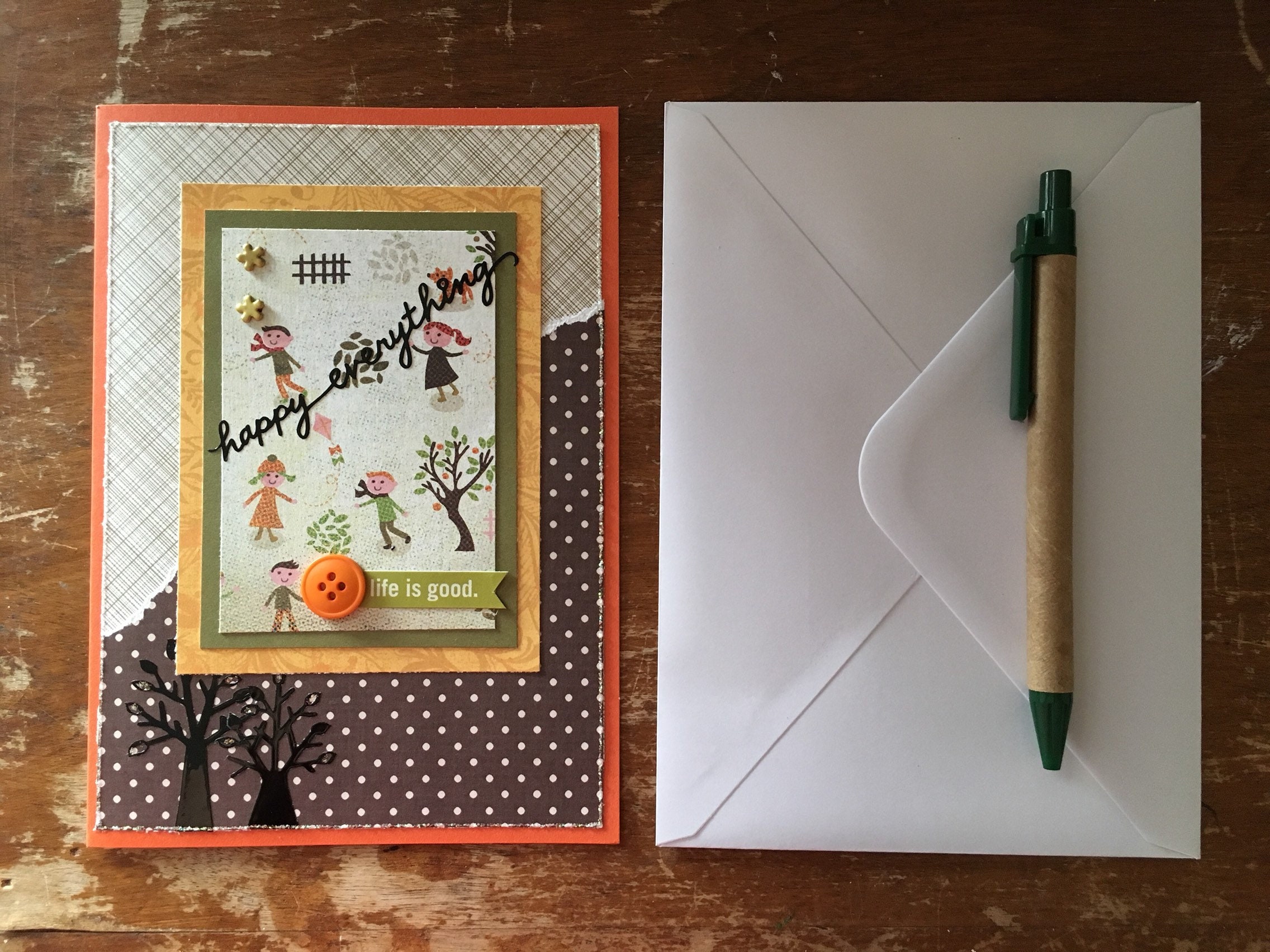 Autumn Card Handmade Thanksgiving Card Happy Everything Card Fall Card ...