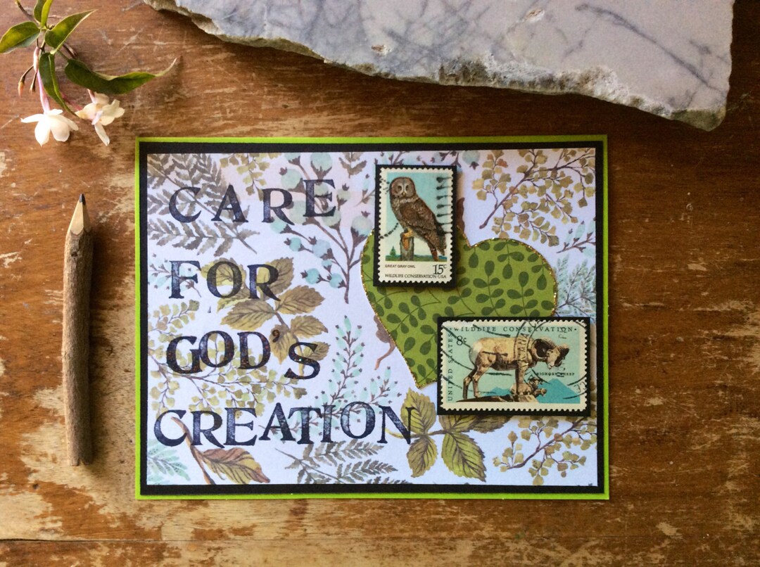 Earth Day Card Handmade * Care for Gods Creation Card * Environmental ...