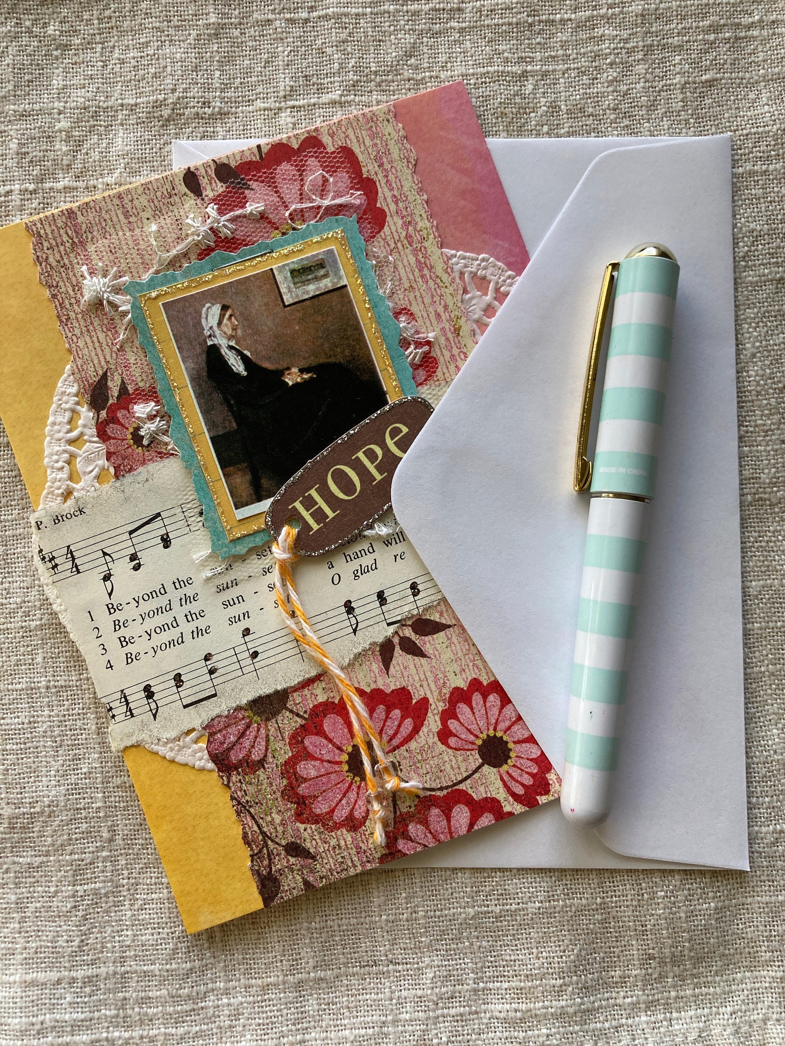Whistler’s Mother Hope Collage Art Card - Etsy