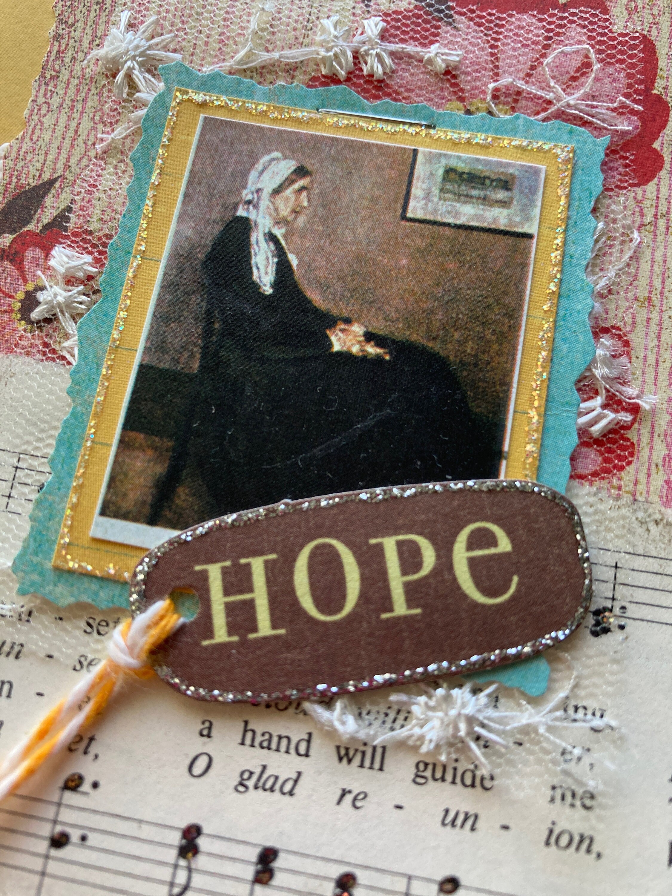 Whistler’s Mother Hope Collage Art Card - Etsy