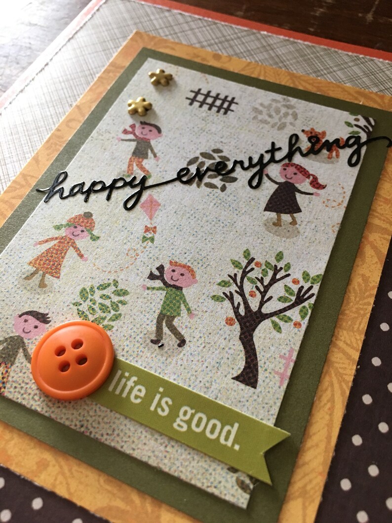 Autumn Card Handmade * Thanksgiving Card * Happy Everything Card * Fall ...
