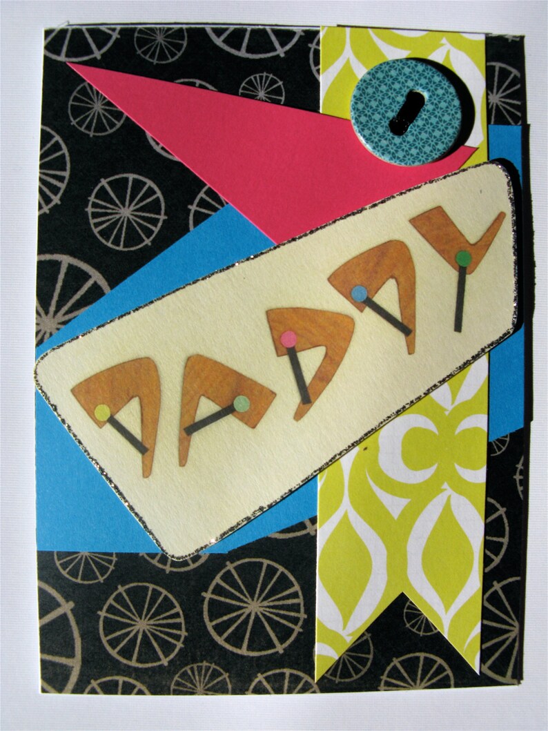 Retro Fathers Day Card Handmade * Fathers Day * Daddy Card * Fathers ...