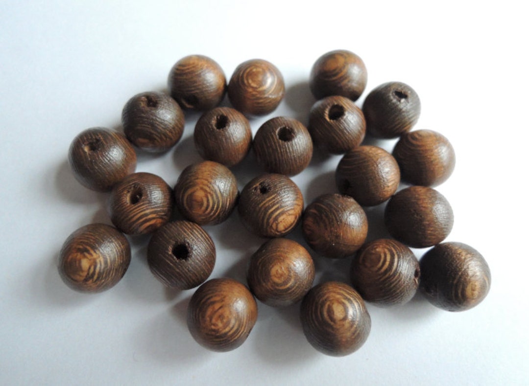 25pcs 12mm Brown Round Ball Natural Wood Bead (W1054) - Etsy