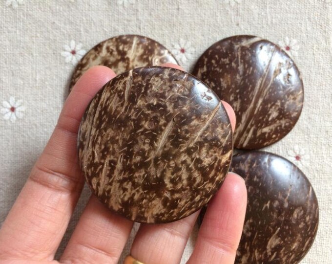 8pcs 51mm Natural Coconut Circle No Hole NW252 - Etsy