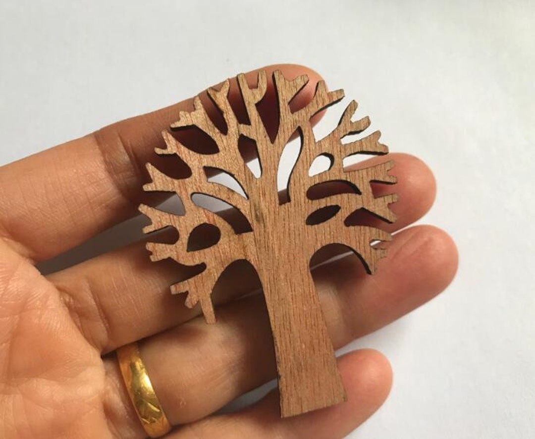 4 Pcs 45x59mm Unfinished Wood Tree Shape No Varnish NW419 - Etsy