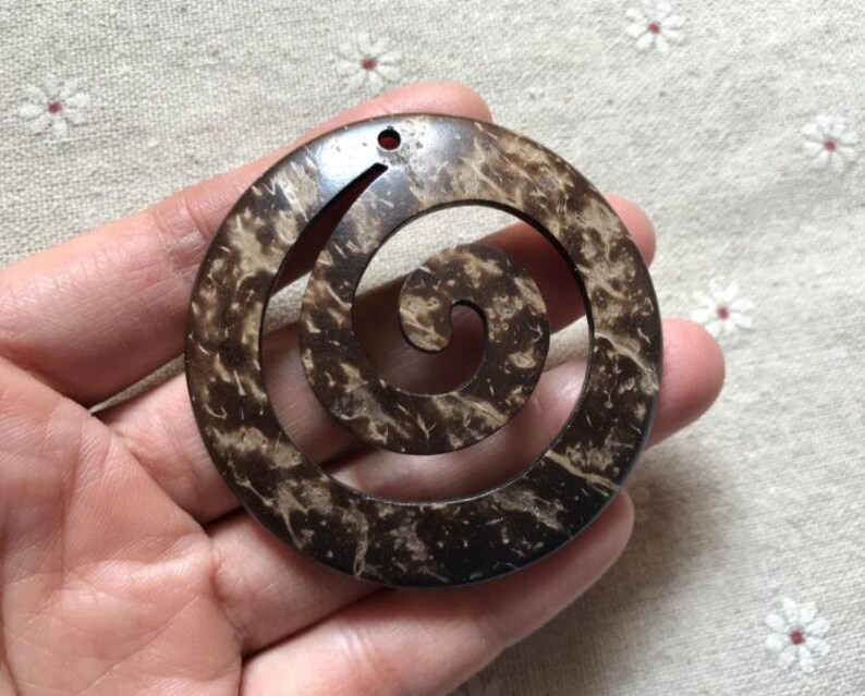 4 Pcs 57mm Hollow Natural Coconut Circle NW511 - Etsy