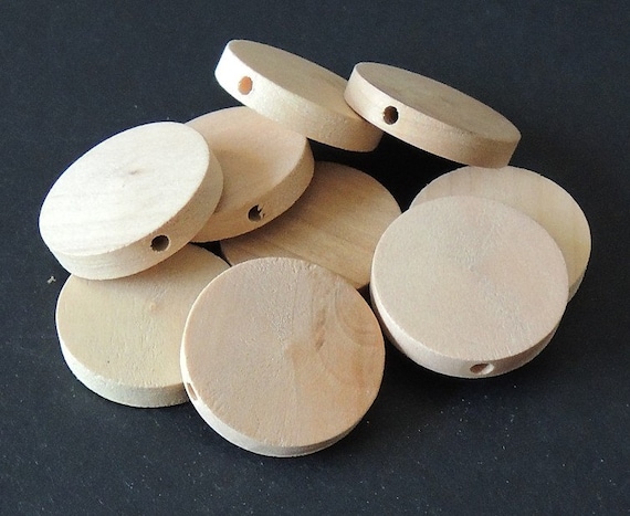 20 Pcs 25mm Natural Wood Circles Wooden Discs Unfinished Round - Etsy