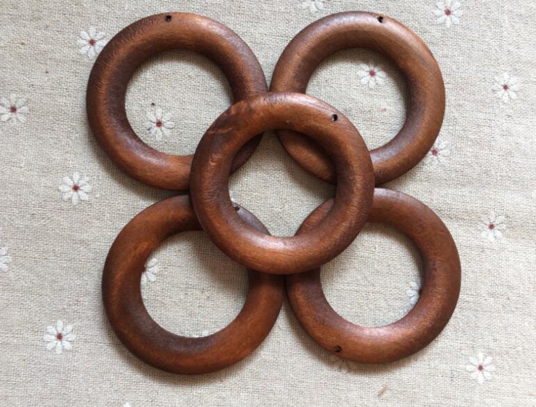 10pcs 60mm Brown Wood Ring Wooden Circle Wood Donutw543 - Etsy