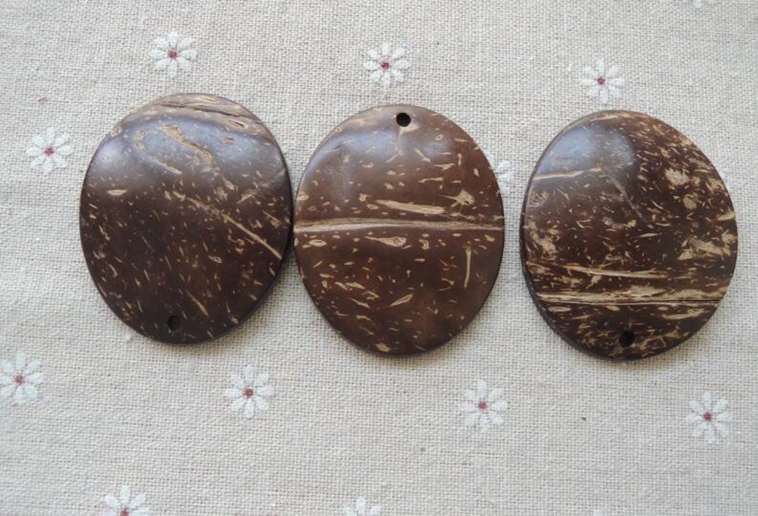 8pcs 55x46mm Oval Coconut Pendant NW123 - Etsy