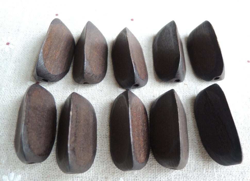 8Pcs 35x18mm brown triangular prism Wood Beads W814 | Etsy