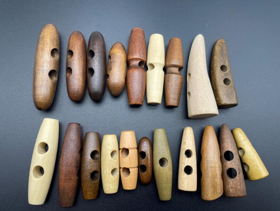 Wood Toggle Wood Button Horn Button HJ006 - Etsy