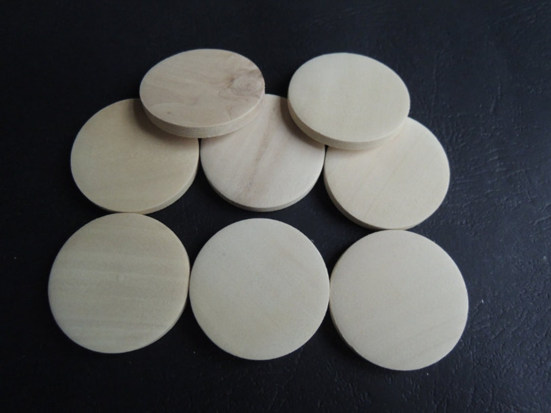 12 Pcs 35mm Natural Flat Wood Circles Wooden Discs No Hole (W940) - Etsy