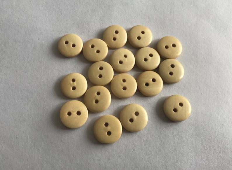 50 Pcs 13mm Natural Color Wood Button 2 Holes NW455 - Etsy