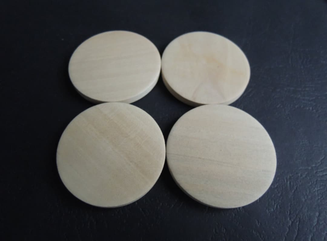 12 Pcs 40mm Natural Flat Wood Circles Wooden Discs No Hole (W939) - Etsy
