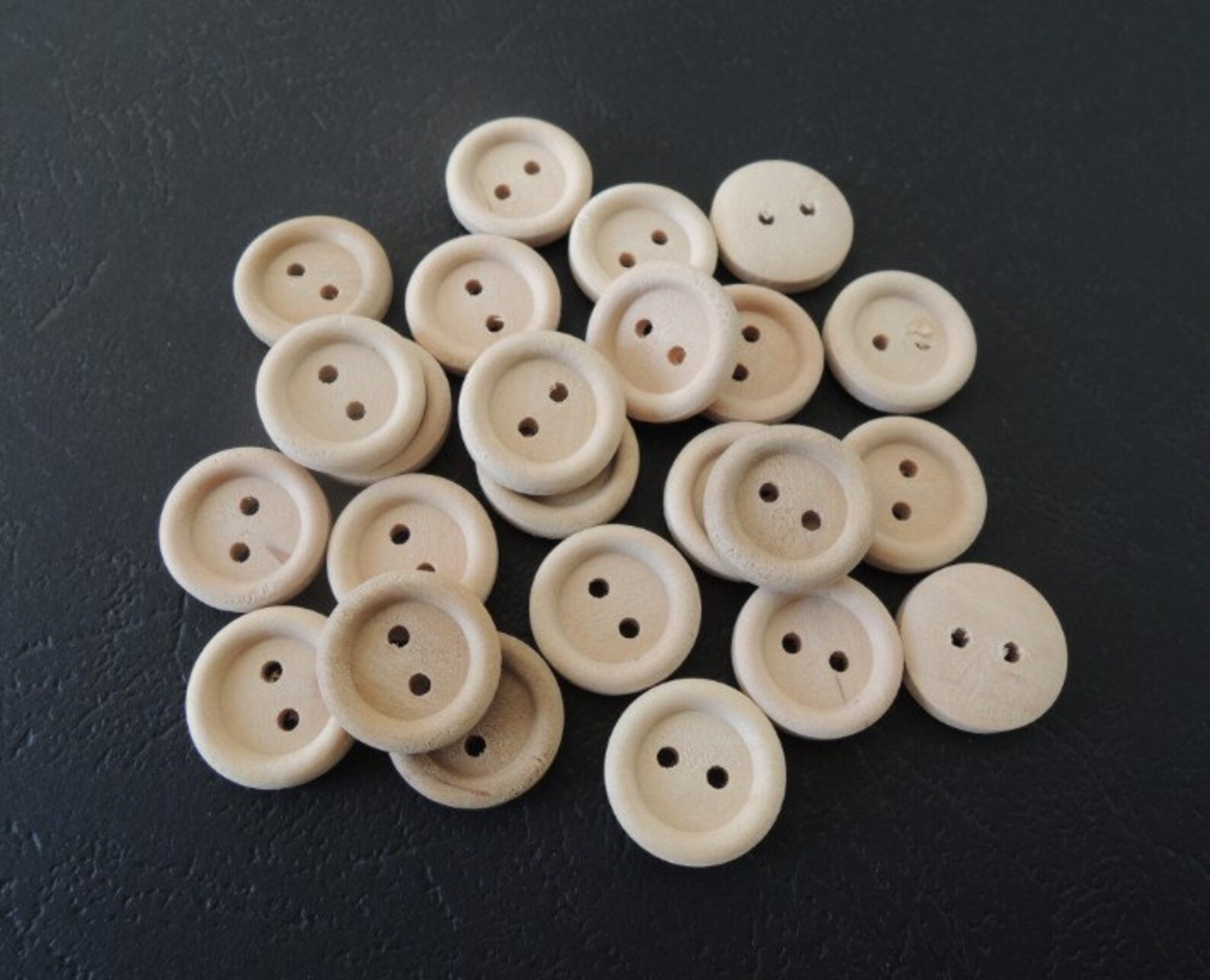 35pcs 15mm Unfinished Natural Wood Button 2 Holes No Varnish - Etsy