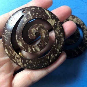 4 Pcs 57mm Hollow Natural Coconut Circle NW511 - Etsy