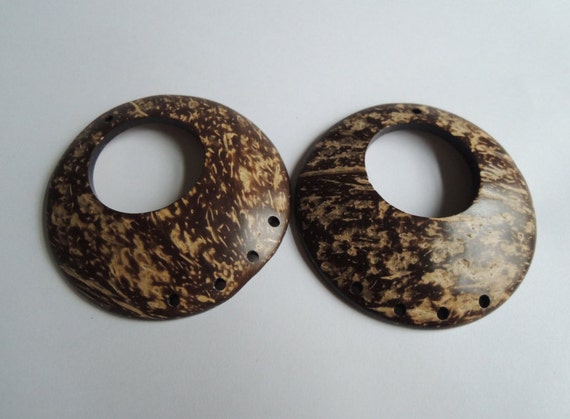 5Pcs 69mm Natural Coconut ring with big hole W1036 | Etsy
