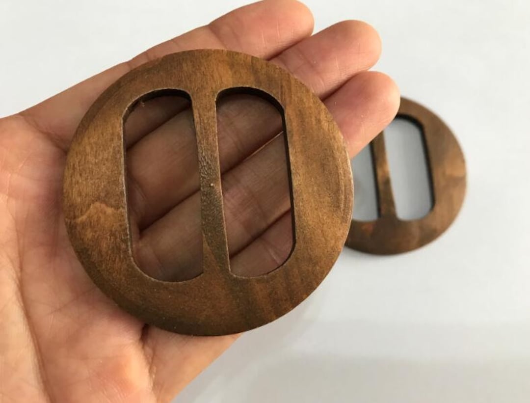 2 Pcs 60mm Brown Wood Buckle Wooden Belt Buckle (NW590) - Etsy