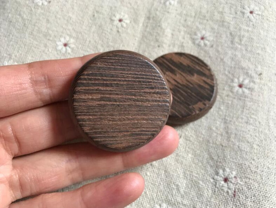 39mm1 3/5 Natural Dark Brown Wood Circle Wooden Discs - Etsy