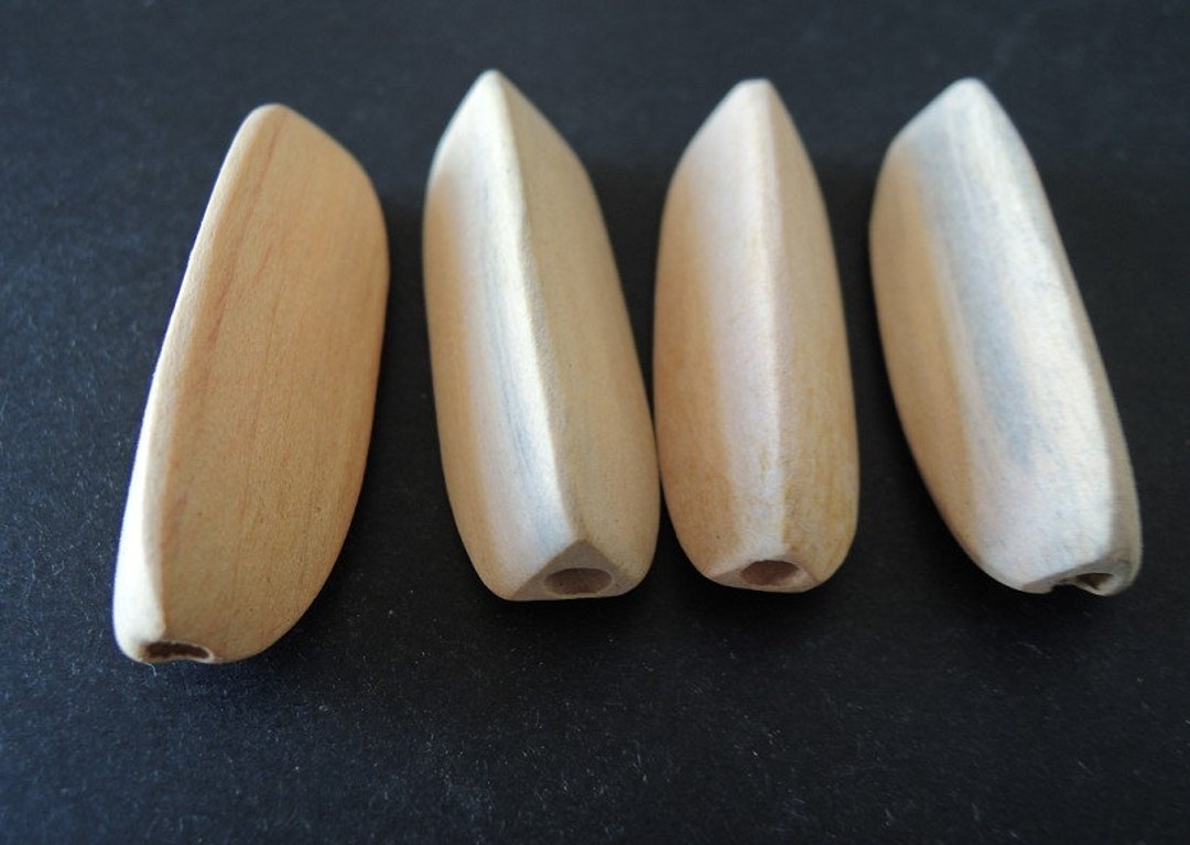 8pcs 46x15mm Triangular Prism Wood Beads No Varnish (W347) - Etsy