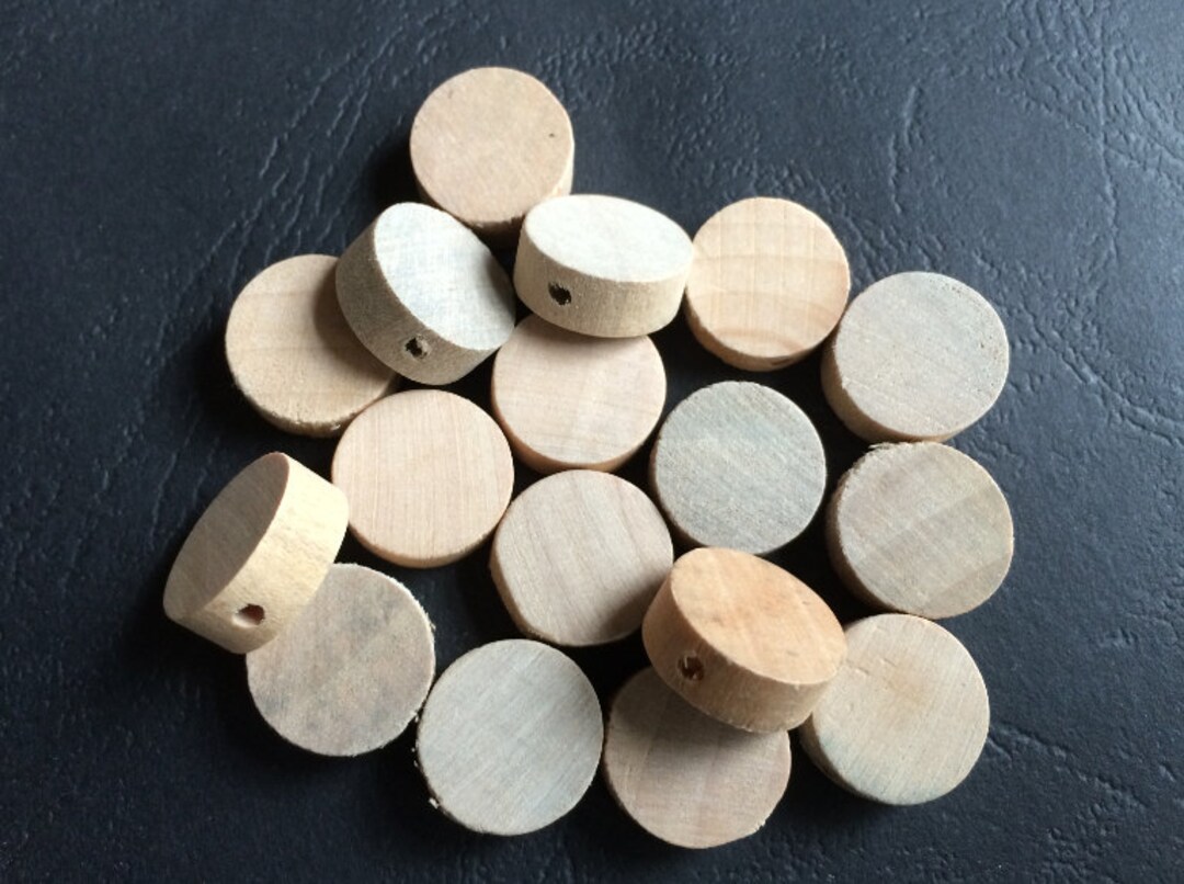 30 Pcs 15mm Natural Flat Wood Circles Wooden Discs (W1061) - Etsy