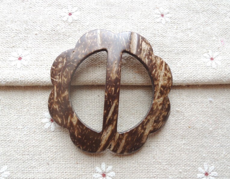 5pcs 60mm Natural Flower Shape Coconut Shell Buckle W619 - Etsy