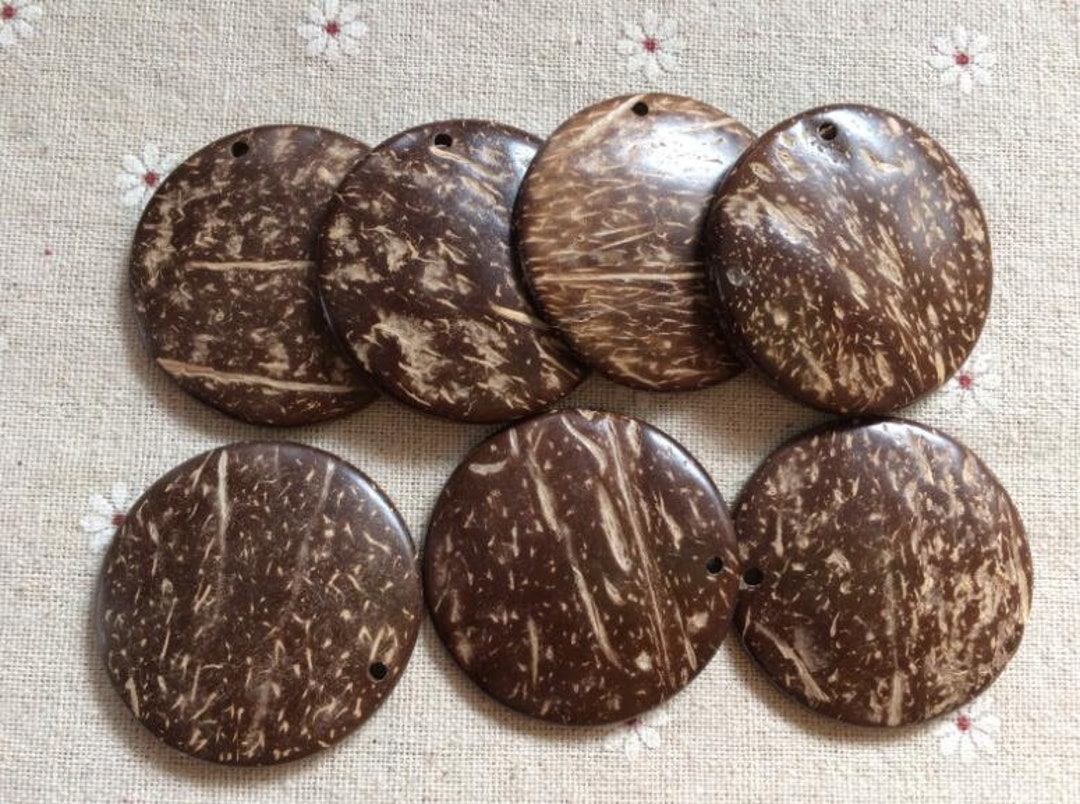 10pcs 44mm Coconut Discs Coconut Circle One Hole NW249 - Etsy