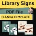 Library Signs - Signage for Classroom/media Center - Etsy