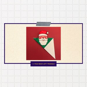 Santa Corner Bookmark (christmas Craft) - Etsy