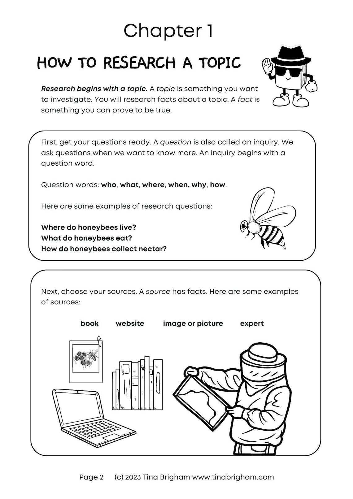 Elementary Research Skills Workbook and Teaching Guide | Research ...