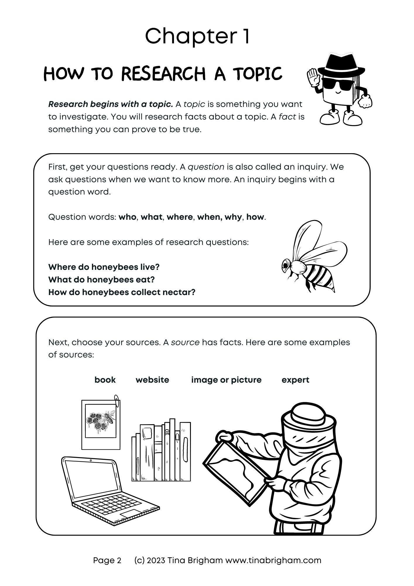 Elementary Research Skills Workbook and Teaching Guide | Research ...