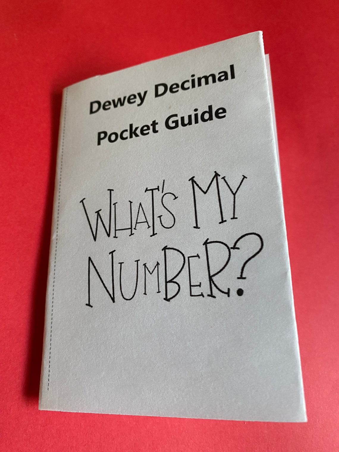 Dewey Decimal System Printable Guide Pocket-sized Library Helper ...