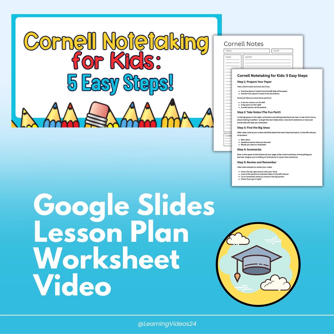 How to Take Notes With the Cornell Notetaking System - Etsy