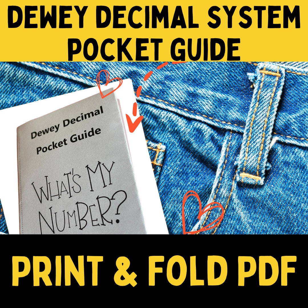 Dewey Decimal System Printable Guide Pocket-sized Library Helper ...