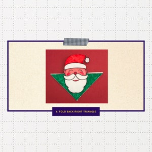 Santa Corner Bookmark (christmas Craft) - Etsy