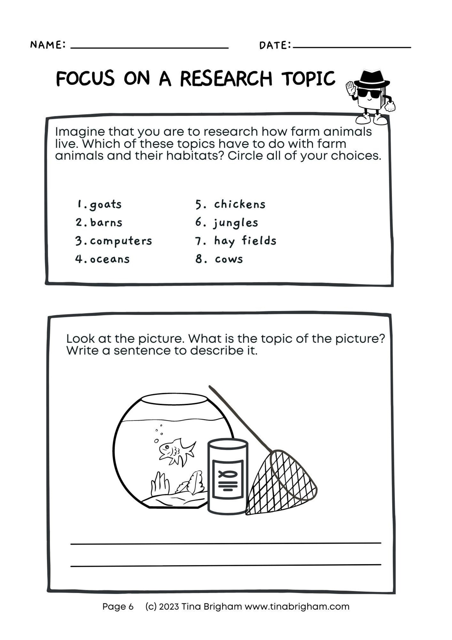 Elementary Research Skills Workbook and Teaching Guide | Research ...